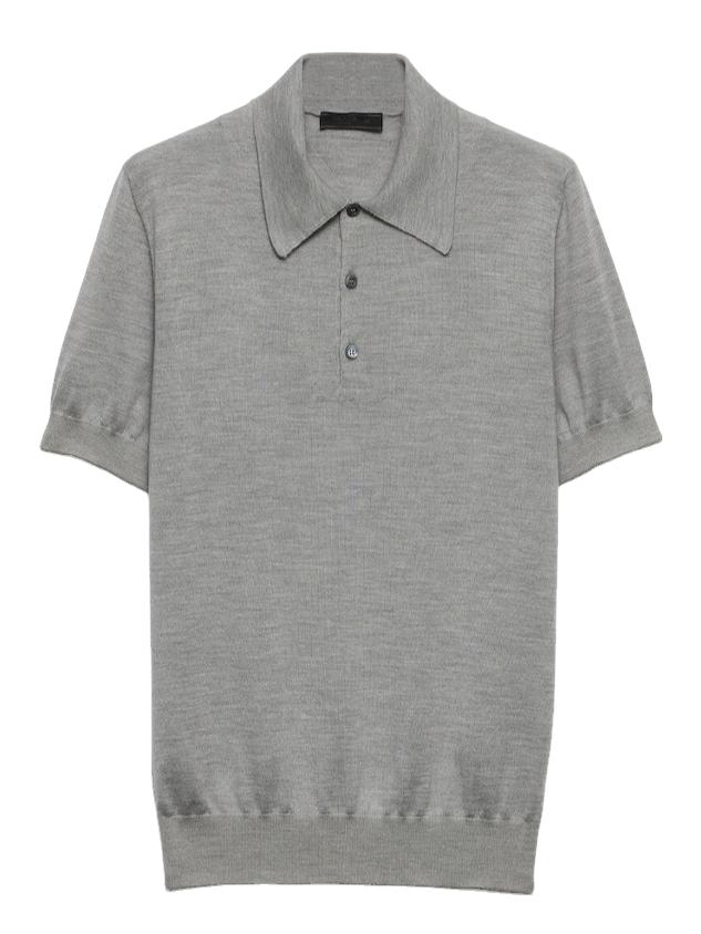 PRADA Prada Short-Sleeved Knitted Polo Shirt